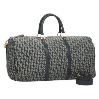 Dior Pre-owned Trotter Canvas Boston Bag - - Pre-owned - Damen - Blau - ONE SIZE