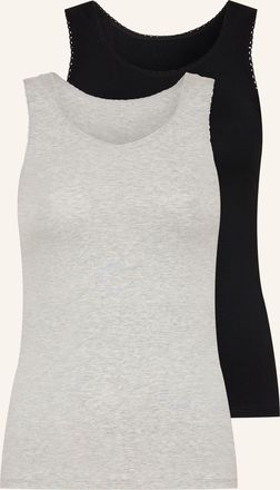 Schiesser 2er-Pack Tops Modern Multipacks grau