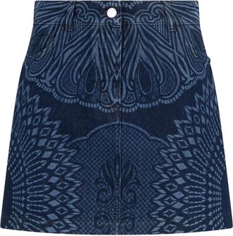 Alberta Ferretti Femme, Jupes, Bleu, Taille: 40 FR Jupe courte en jean