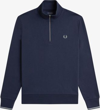 Fred Perry Sweat-Troyer mit Logo-Stickerei und Streifenakzenten in