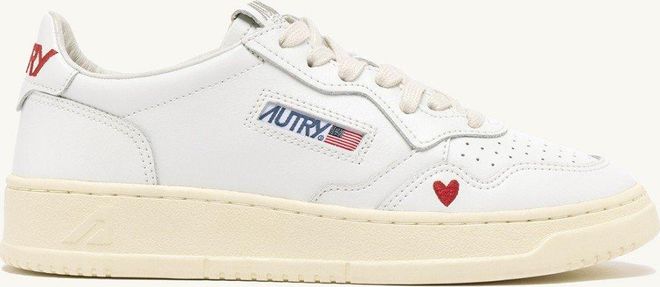 SNEAKERS MEDALIST LOVE AUS WEISSEM LEDER UND ROT