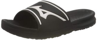 Mizuno Unisex Relax Slide Dusch- & Badeschuhe, Schwarz-Weiss, 43-44.5 EU (XL)