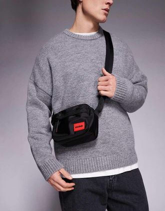 HUGO BOSS HUGO Red - Ethon - Sac bandoulière à étiquette logo - Noir