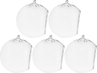 NUOBESTY Romantische H&auml;ngende Glaskugel Kerzenhalter 5 St&uuml;ck aus Borosilikatglas mit 8cm Flachem Boden und Seilmaterial f&uuml;r Hochzeiten Zuhause und Feierlichkei