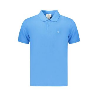 Calvin Klein Azzurro Cotton Polo - - Tops - Herren - Blau - XL