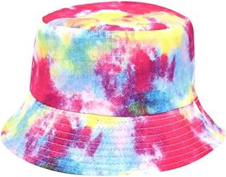 Generic Chapeau de pêcheur Tie Dye pour femme Double Printemps Été Mode Bassin Chapeau en Europe et Amérique Chapeau de pare-soleil populaire Tenues de plage 