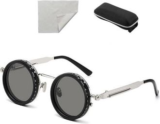 Generic Lunettes de soleil de teintées réglables polarisées: 1 à 9 engrenages, lentilles rondes avec filtre ND intégré, pour une utilisation en plein air, la 