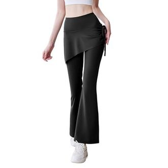 Generic Legging de gym pour femmes et filles - Taille haute - Pantalon de danse - Avec poches - 5 &agrave; 13 ans, Noir, XXL