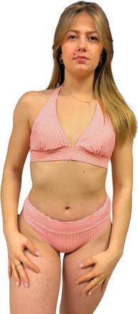 Haute Pression Haute pression Damen Za2022/Za3022 Zweiteiliger Badeanzug, orange/weiß, 40