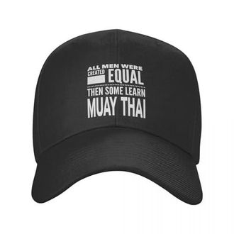 Generic Casquette de baseball classique &laquo; All Men were created Equal Then Some Learn Muay Thai Trucker Hat &raquo; personnalis&eacute;e pour adulte Kickboxing Tha&iuml;lande Bo