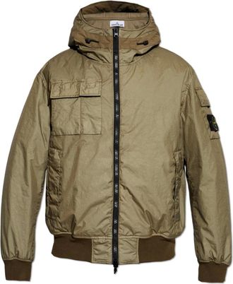 Stone Island Homme, Vestes, Vert, Taille: L Veste Isol&eacute;e &agrave; Capuche