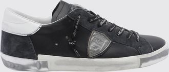 Philippe Model Paris Low-Top-Sneakers aus Leder mit Used-Effekt und Schild-Logo