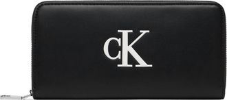 Calvin Klein Geldb&ouml;rse Calvin Klein Bold Ck Long Zip Around LV04F1077G Schwarz