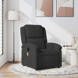 vidaXL Fauteuil de massage inclinable noir velours - Vidaxl