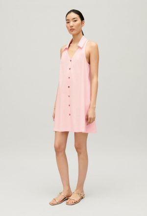 Claudie Pierlot Robe courte babydoll boutonn&eacute;e