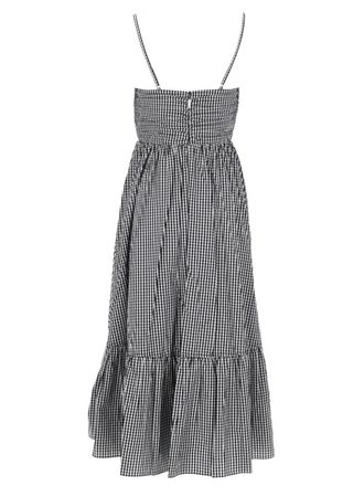 Michael Michael Kors Checked Cotton Midi Dress - Black