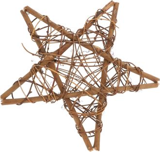 Cabilock Selbstgemacht Rattan Kranzring Pentagramm 25cm Nat&uuml;rlicher Weidenrahmen Gartendeko Selbstgemacht Bastelmaterial