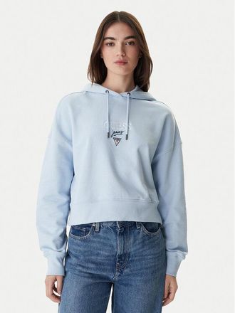 Guess Sweatshirt W6RQ00 K68I4 Himmelblau Relaxed Fit