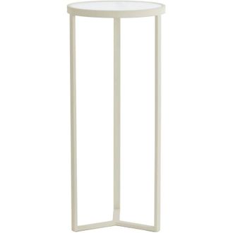 Light & Living Light&living - colonne retiro en verre ribbé clair crème - Ø35x81