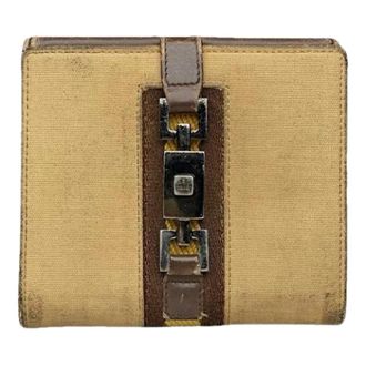 Gucci Portefeuille en coton Pre-owned - Femme - Pre-owned - Beige - Taille: ONE Size