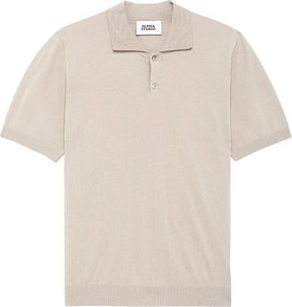 Alpha Studio Homme, Tops, Brun, Taille: S Polo en coton technique