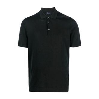 Drumohr Homme, Tops, Noir, Taille: 2XL Polo Chemises