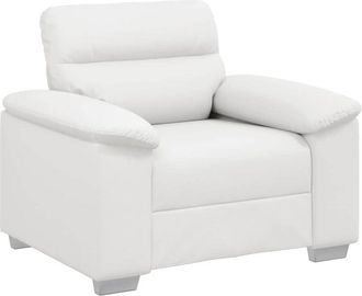vidaXL Sessel Wei&szlig; 60 cm Kunstleder Vidaxl
