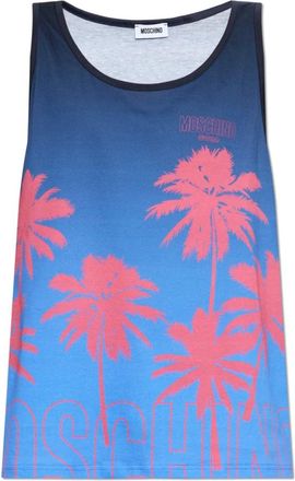 Moschino Homme, Tops, Bleu, Taille: XS Haut de Plage Imprim&eacute;