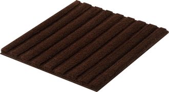 Kleine Wolke Badteppich Cord, 60x60 cm, Nussbraun