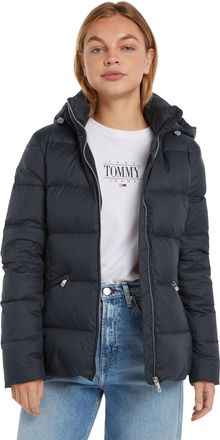 Tommy Hilfiger Damen Daunenjacke Recycled Down Jacket Winter, Schwarz (Black), XS
