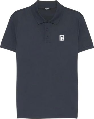 Balmain Homme, Tops, Bleu, Taille: XL Polo en coton