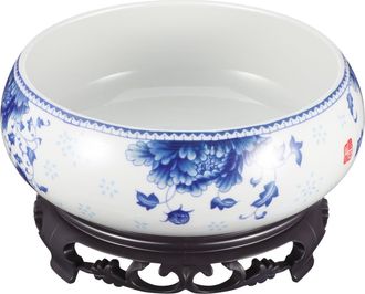 Yarnow Keramikschale Hydrokultur-Pflanzgefäß Seerosenschale Mit Ständer Lotus-Pflanzschale Kaktus-Pflanzschale Dekorativ