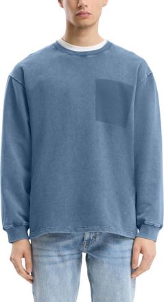 QS by s.Oliver Gewaschenes Sweatshirt mit Kontrast-Detail