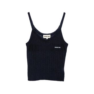Shushu/Tong Rippstrick-Top mit V-Ausschnitt - - Tops - Damen - Blau - S