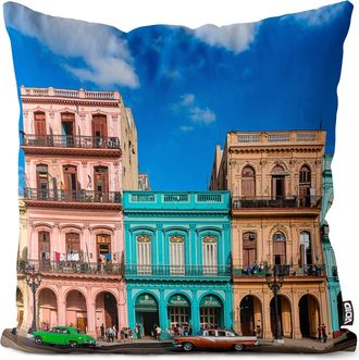 Void Watches Havanna Kuba Häuser Kissenbezug Kissenhülle Sofakissen Kissen Deko Outdoor-Kissen Dekokissen, Kissen Größe:40 x 40 cm