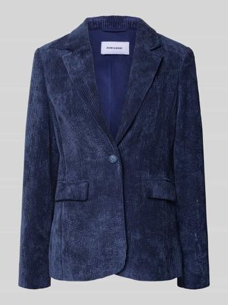 More & More Slim Fit Blazer aus Cord mit Pattentaschen