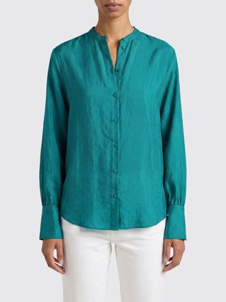 Momoni Chemise &agrave; manches longues en pure soie avec col mao