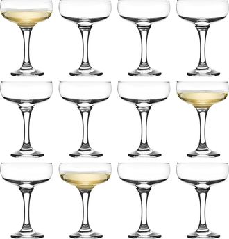 LAV Mutket Glas Champagner -Untertassen - 235ml - Pack Von 12