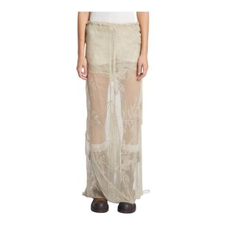 Ann Demeulemeester Sheila Long Bias Skirt - - Skirts - Damen - Beige - M