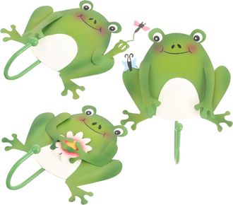 Valiclud 3 St&uuml;ck Frosch Wandhaken aus Stabilem Eisen Dekorative Wandhaken f&uuml;r K&uuml;che Bad Flur Einzigartige Tierform Schl&uuml;ssel Handtuchhalter Einfache Montage St