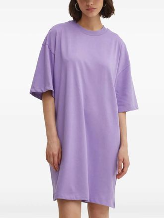 HUGO BOSS robe-t-shirt courte à broderie - Violet