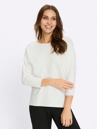 Witt Strickpullover Fledermauspullover 3/4-Arm Querstrick