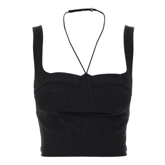 Nensi Dojaka Ndss25Top084 Geformtes Bustier-Top - - Tops - Damen - Schwarzk - XS