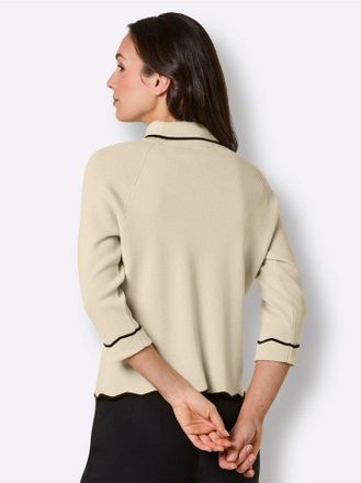 Cr&eacute;ation L Strickpullover Lyocell-Polyamid-Pullover 3/4-Arm Feinstrick