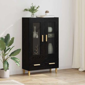 vidaXL vidaXL Haut Armoire Ch&ecirc;ne noir 70 x 31 x 115 cm Bois ding&eacute;nierie
