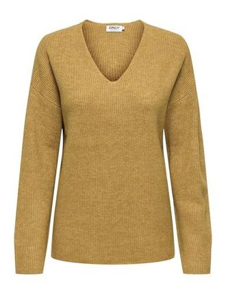 Only Neck Pullover KNT Noos Onlcamilla Pull à col en V Noir Taille L/S, Thrush en Bois, M Femme