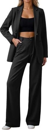 Generico Tailleur C&eacute;r&eacute;monie Mariage Costumes Pantalon lastiqu&eacute; Femmes Tailleurs Jambe Droite Ensembles Style Formel Manteaus Blazer Grande Taille Vestes Ensemb