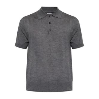 Dsquared2 Wollpullover mit besticktem Logo - - Knitwear - Herren - Grau - XS
