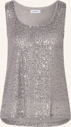 Darling Harbour Darling Harbour Top Mit Pailletten grau