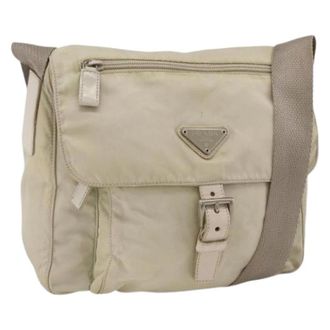 Prada Pre-owned Vintage Nylon Schultertasche - - Pre-owned - Damen - Beige - ONE SIZE
